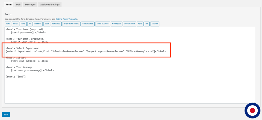 How to Create Selectable Email Addresses in Contact Form 7 | VPSBasics