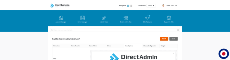 How To Install And Customise The Evolution Theme In Directadmin Vpsbasics