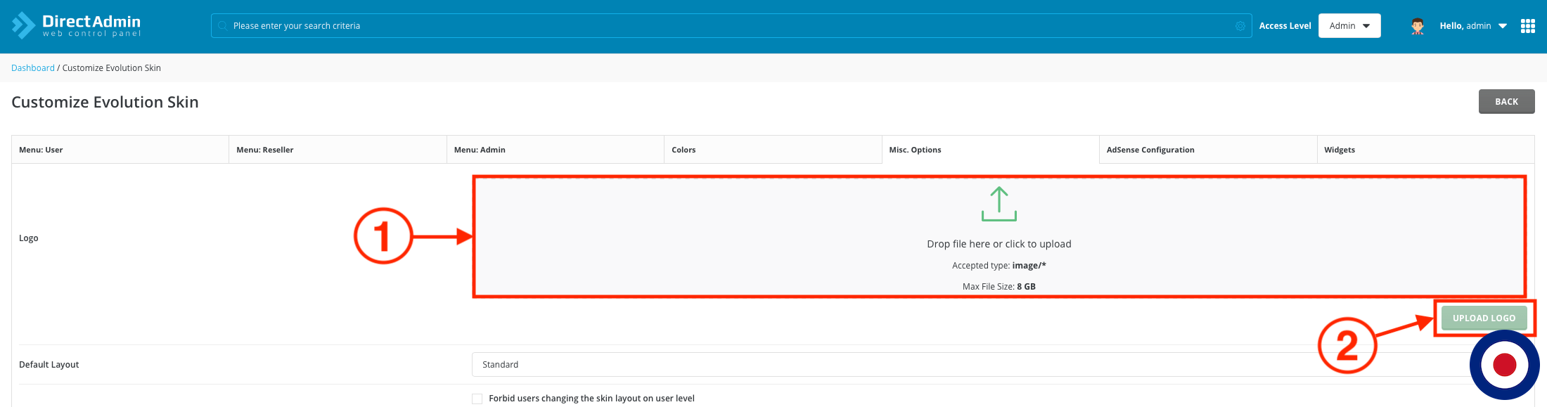 How To Install And Customise The Evolution Theme In Directadmin Vpsbasics