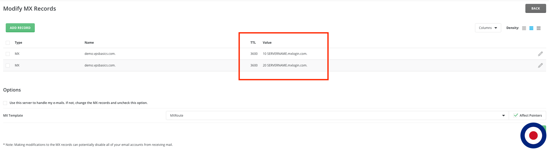 How To Create Custom Mx Record Template For Mxroute In Directadmin Vpsbasics